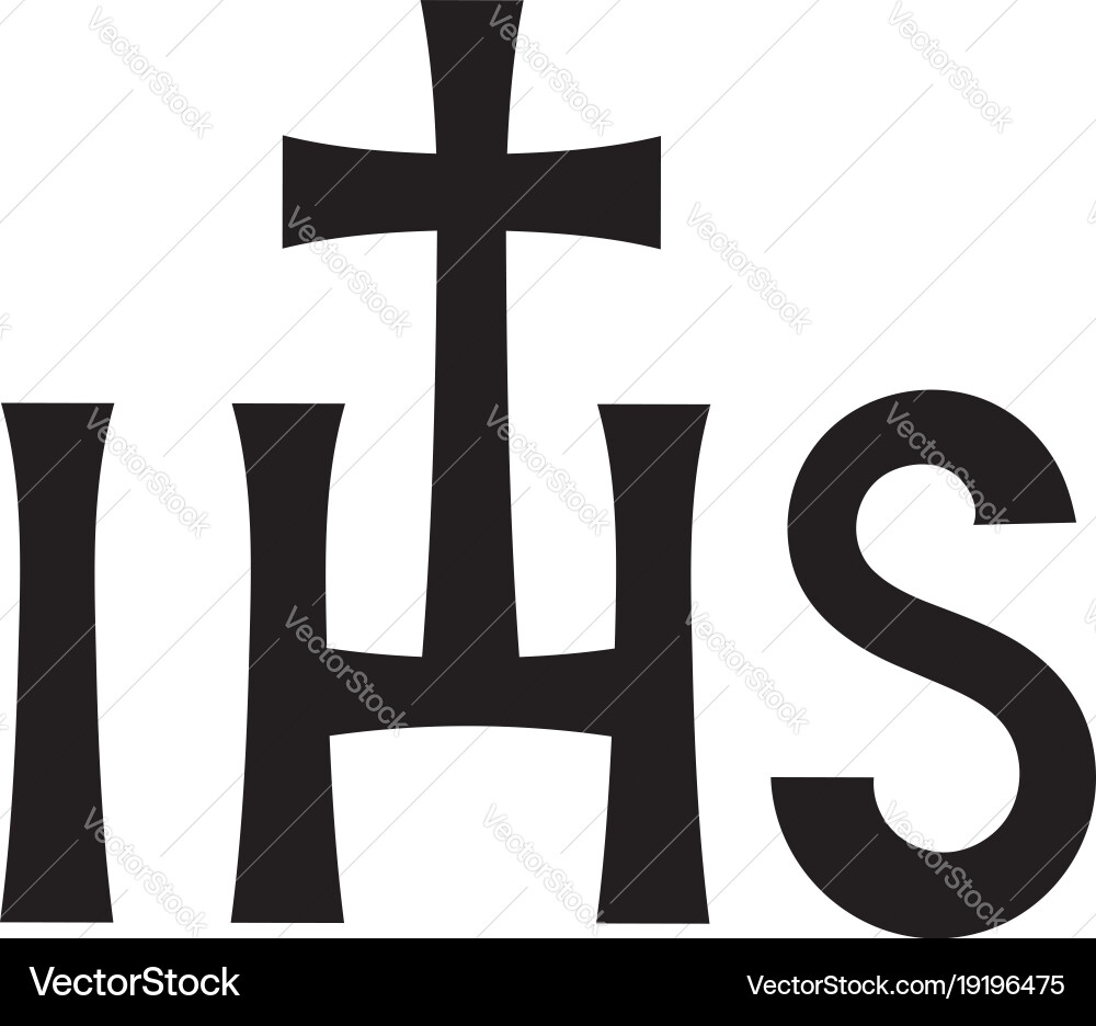 Christogram IHS - Jesus Christ Monogram Royalty Free Vector