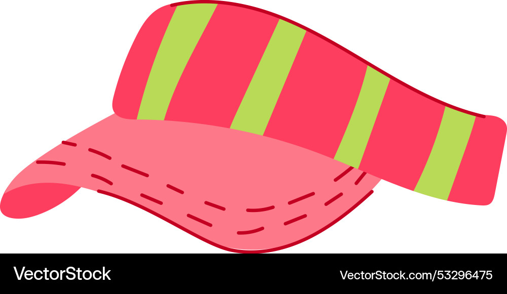 Fashion visor cap cartoon Royalty Free Vector Image