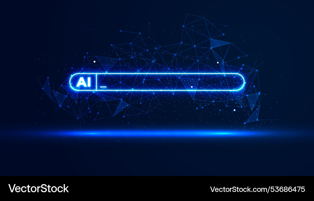 Futuristic ai prompt bar high-tech background Vector Image