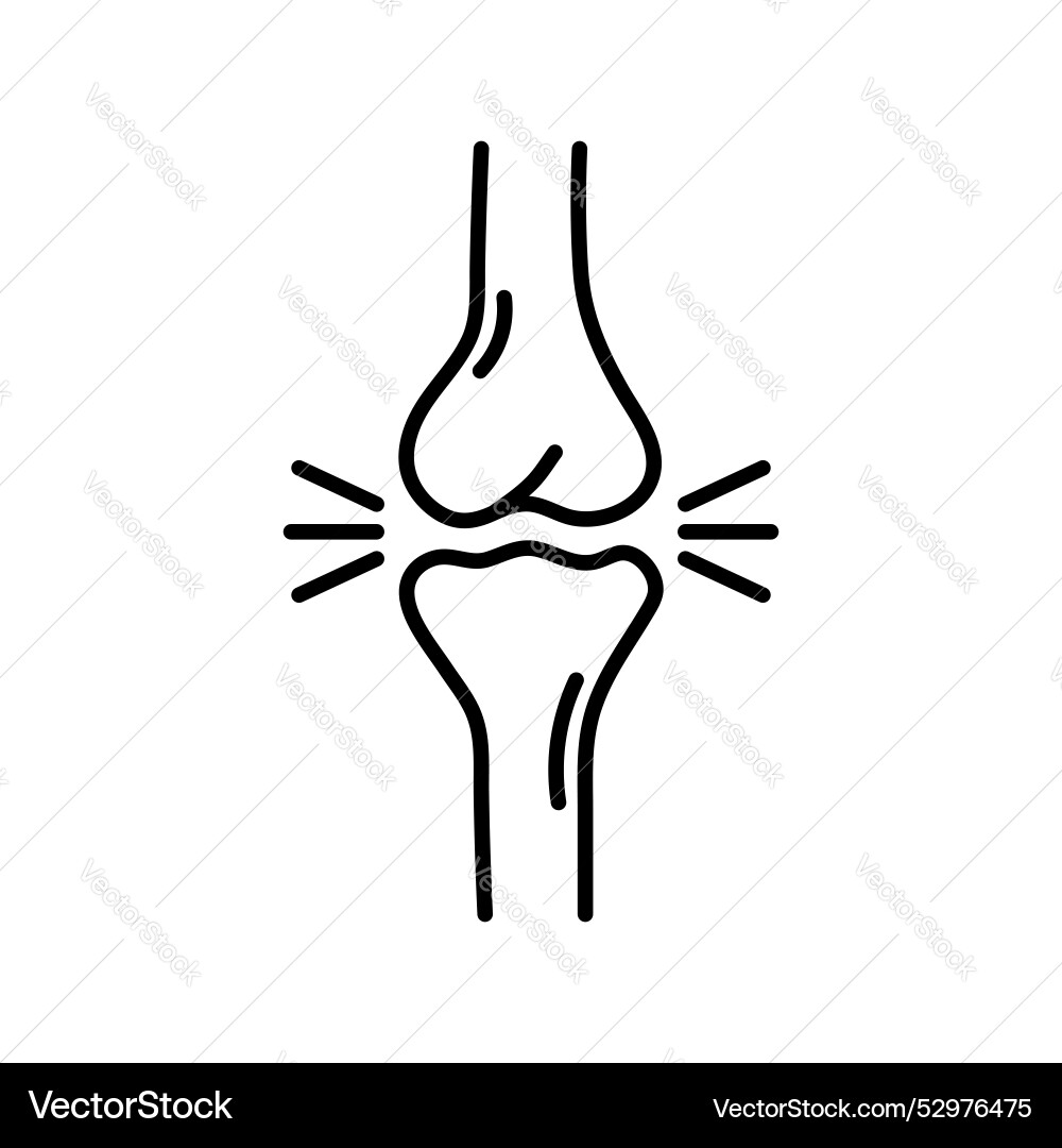 Human knee bone joint icon Royalty Free Vector Image