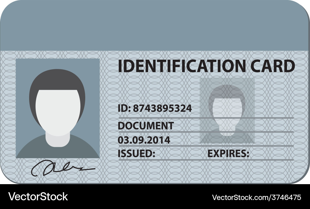Identification card Royalty Free Vector Image - VectorStock