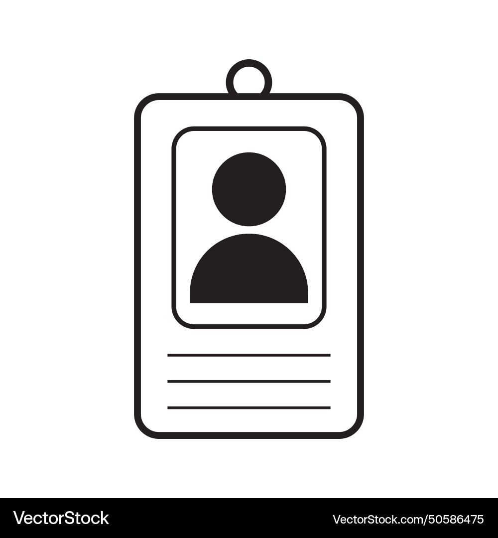 Identity card icon Royalty Free Vector Image - VectorStock