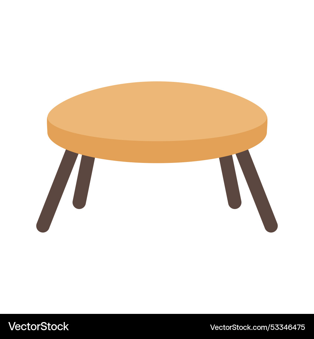 Wooden stool chair wood table Royalty Free Vector Image