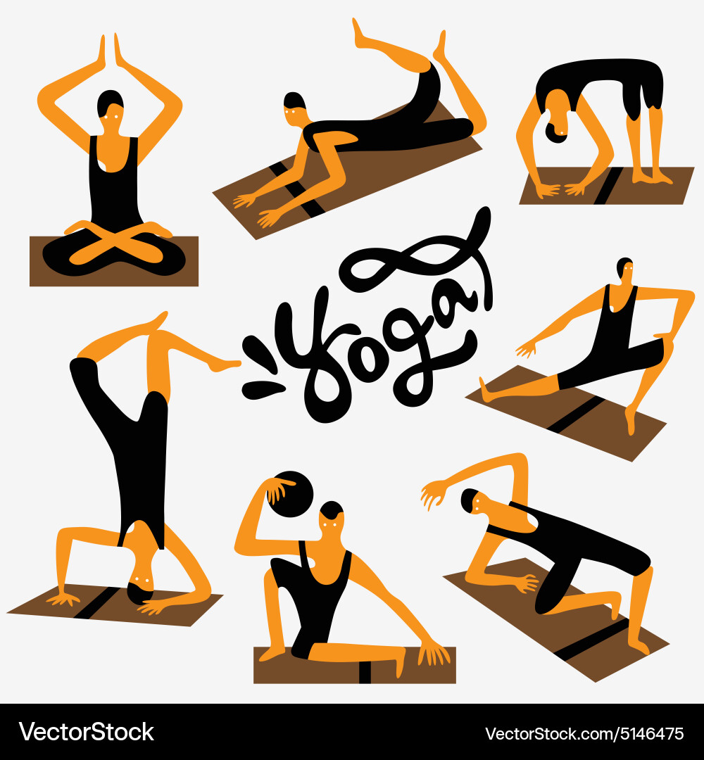 Yoga character Royalty Free Vector Image - VectorStock