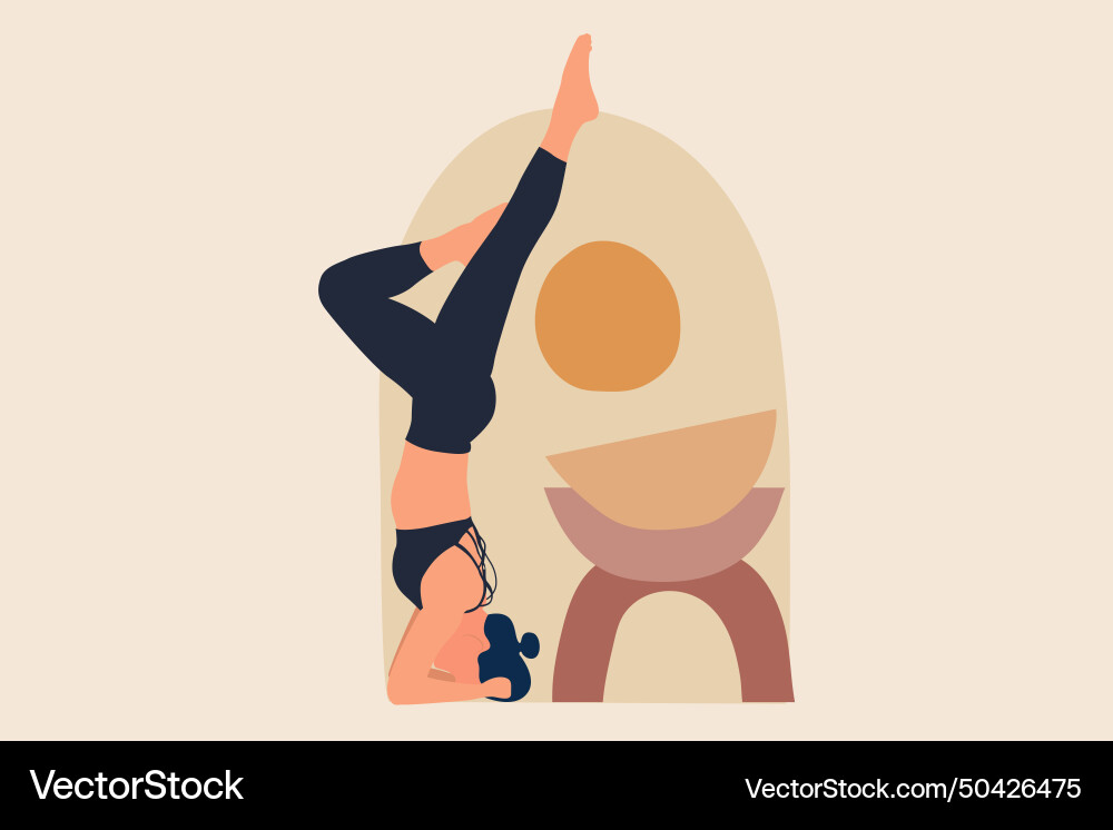 Yoga exercise flat design Royalty Free Vector Image