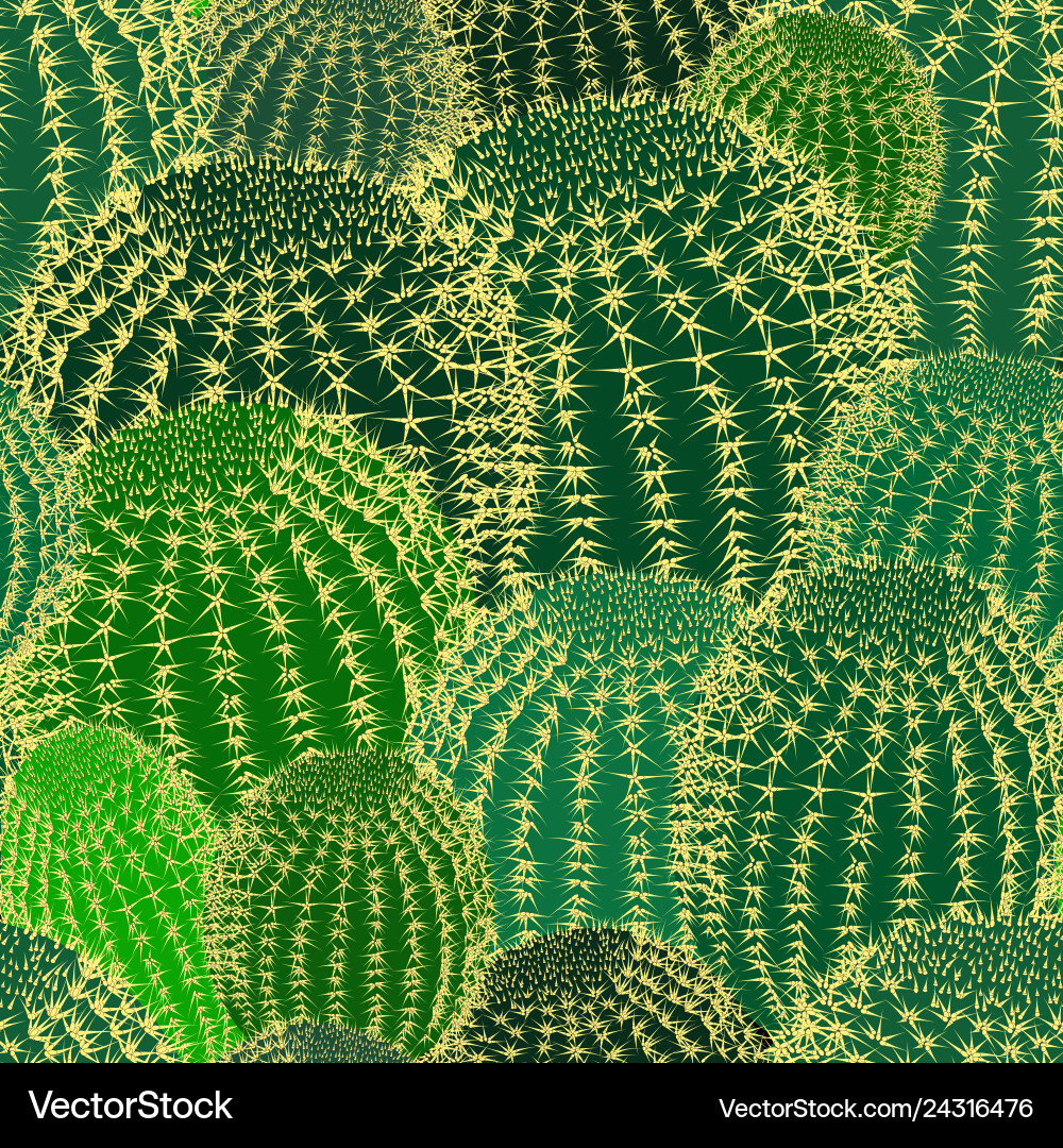 Cactus plants texture seamless pattern background Vector Image