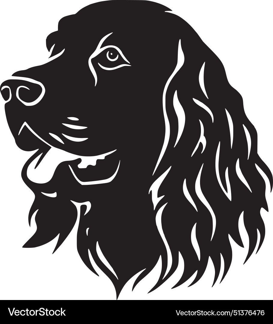 Cocker spaniel - minimalist and flat logo Vector Image