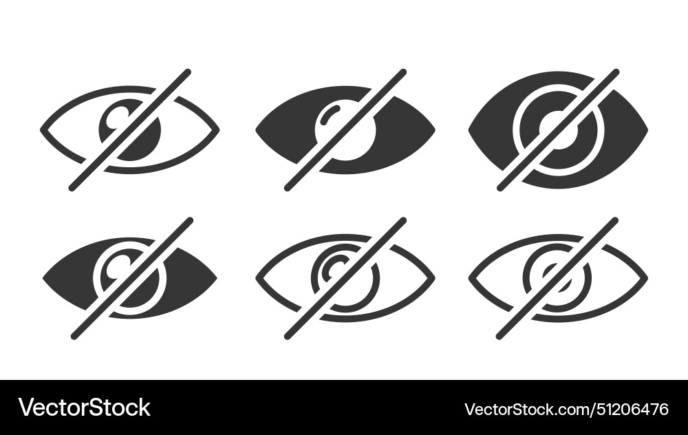 Collection of distinct eye icons Royalty Free Vector Image