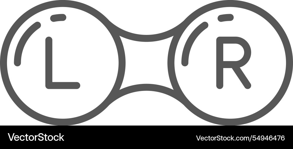 Contact lenses case featuring clear left and right