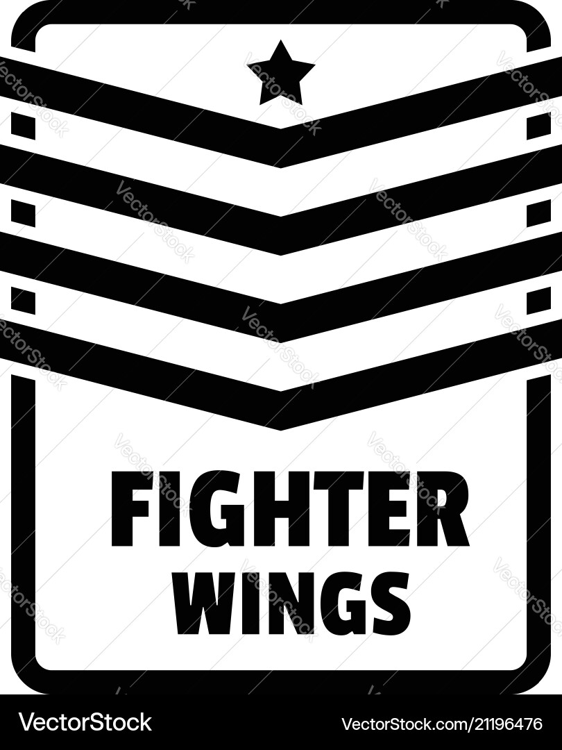 Fighter Wings Logo - Troop Emblem Royalty Free Vector Image