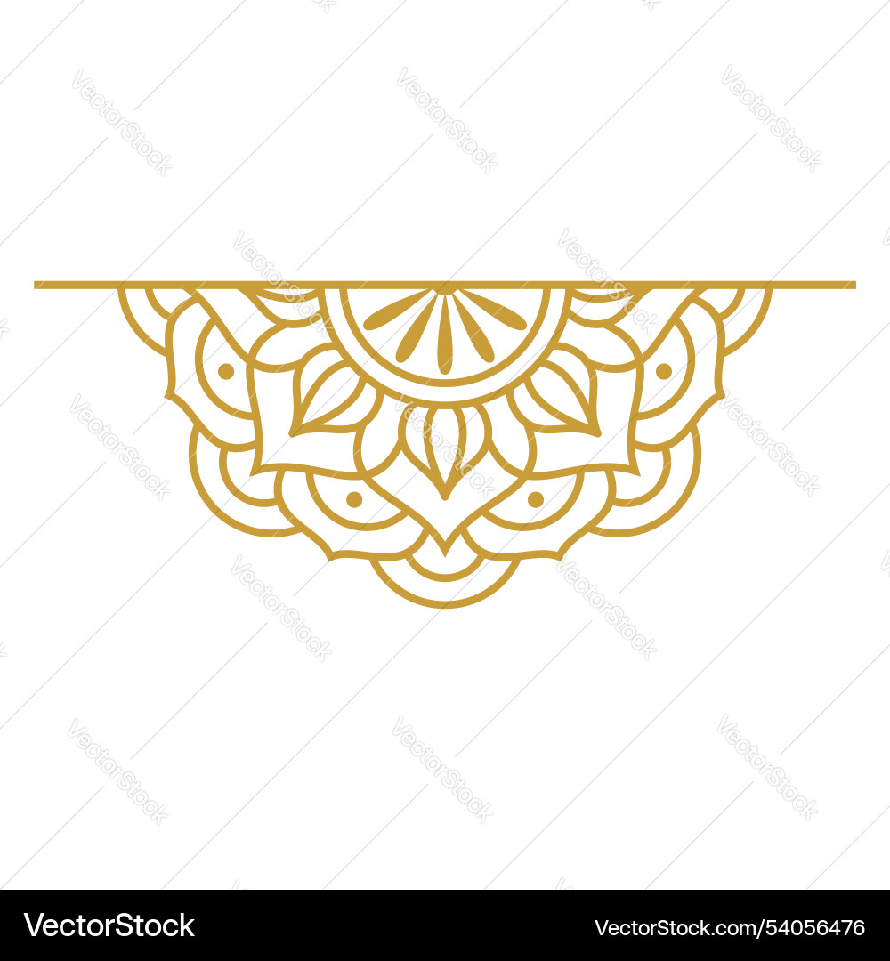 Gold Mandala Frame - Ethnic Ornament Royalty Free Vector