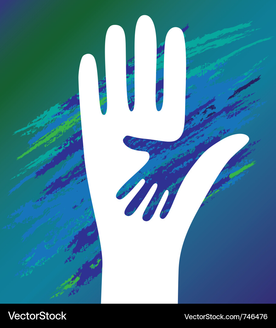 Hands of Support and Encouragement Royalty Free Vector Image