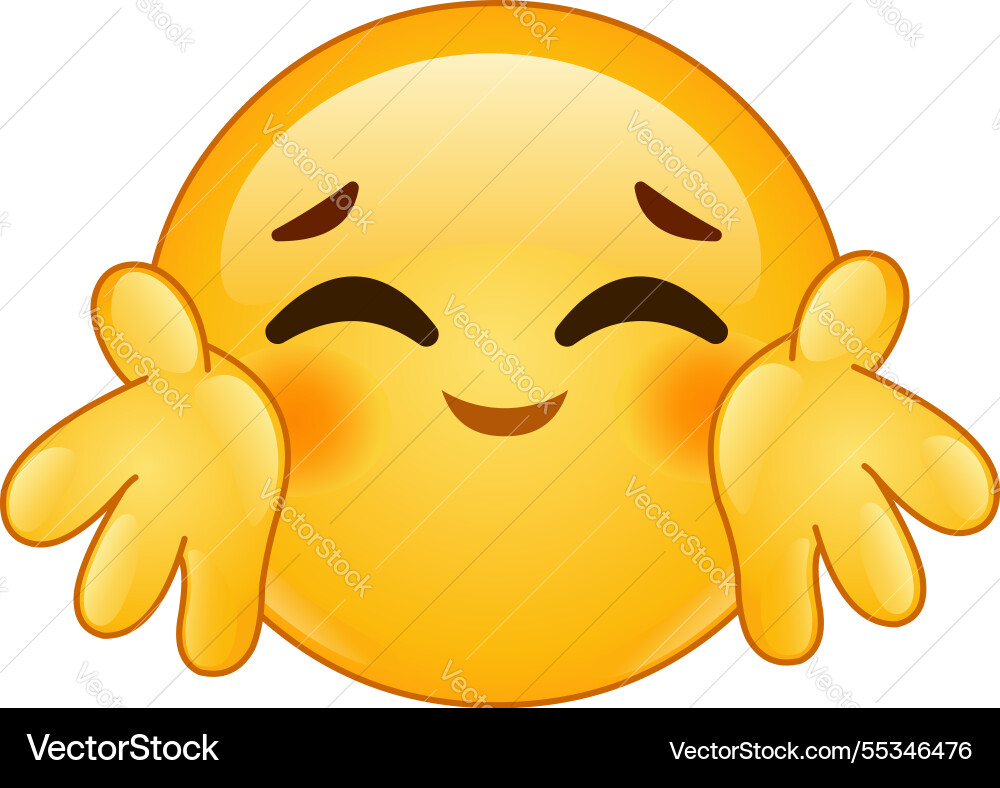 Hugging emoticon Royalty Free Vector Image - VectorStock