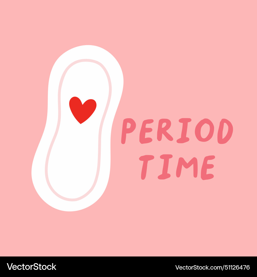 Menstruation lettering card menstrual cycle quote Vector Image