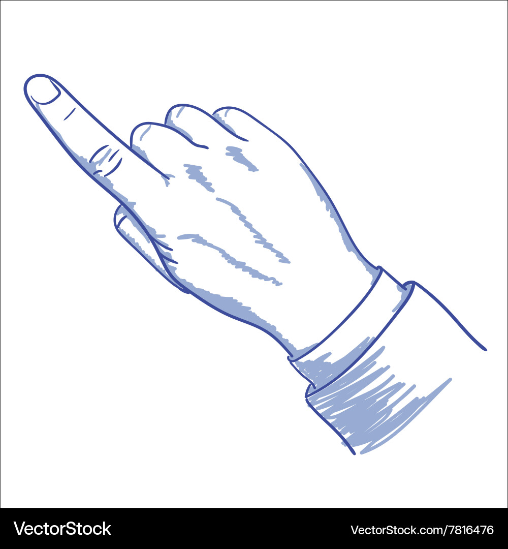 Pointing finger Royalty Free Vector Image - VectorStock