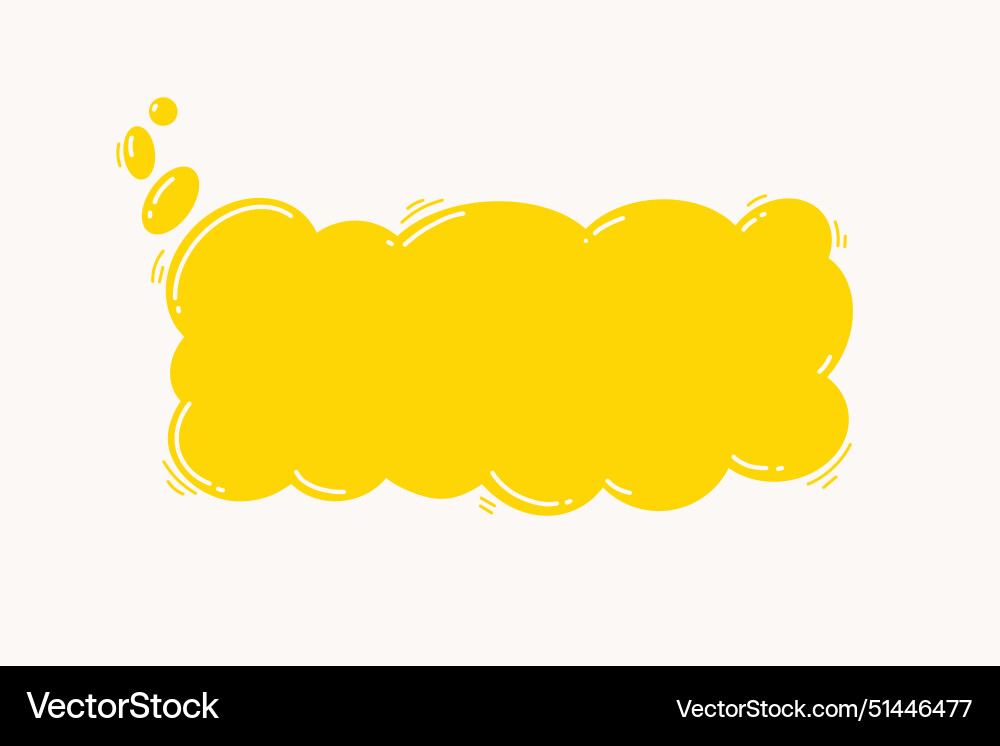 Hand drawn funny speech bubble shape Royalty Free Vector