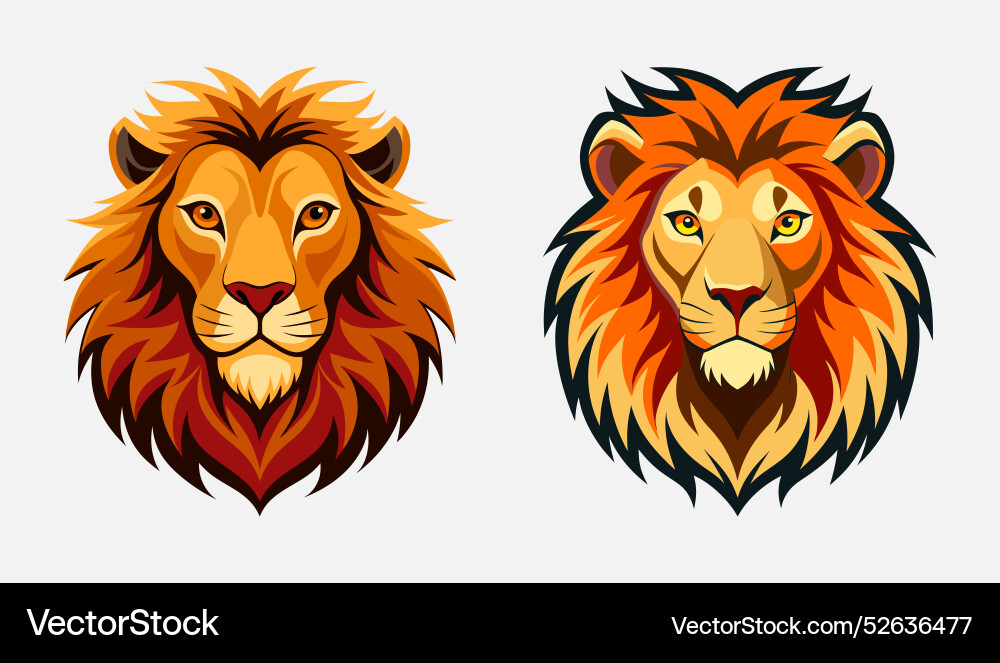 Lion face design Royalty Free Vector Image - VectorStock