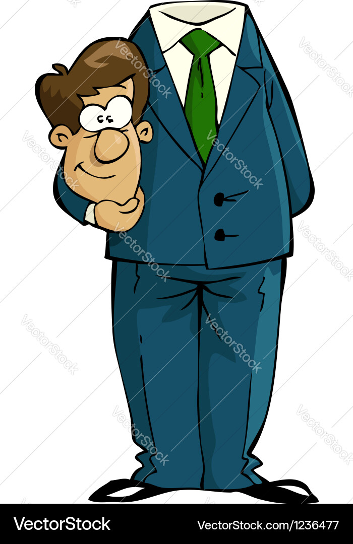 Man with no head Royalty Free Vector Image - VectorStock
