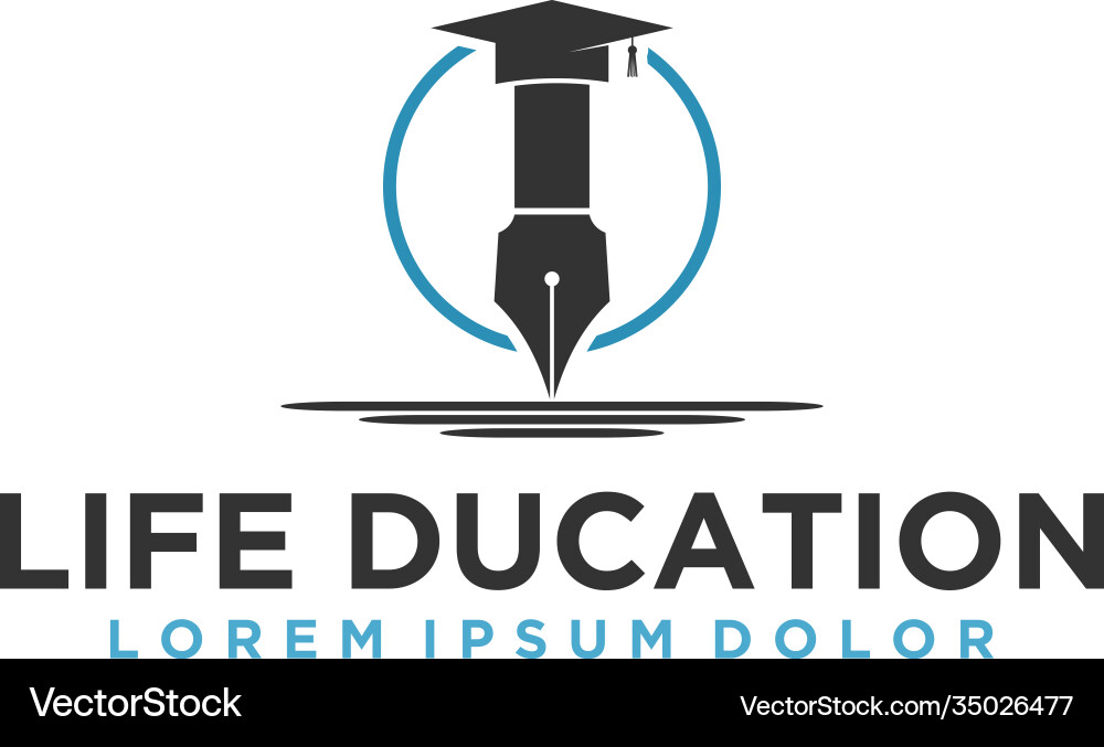 Old pen - logo for education and knowledge – Free Vector | VectorStock