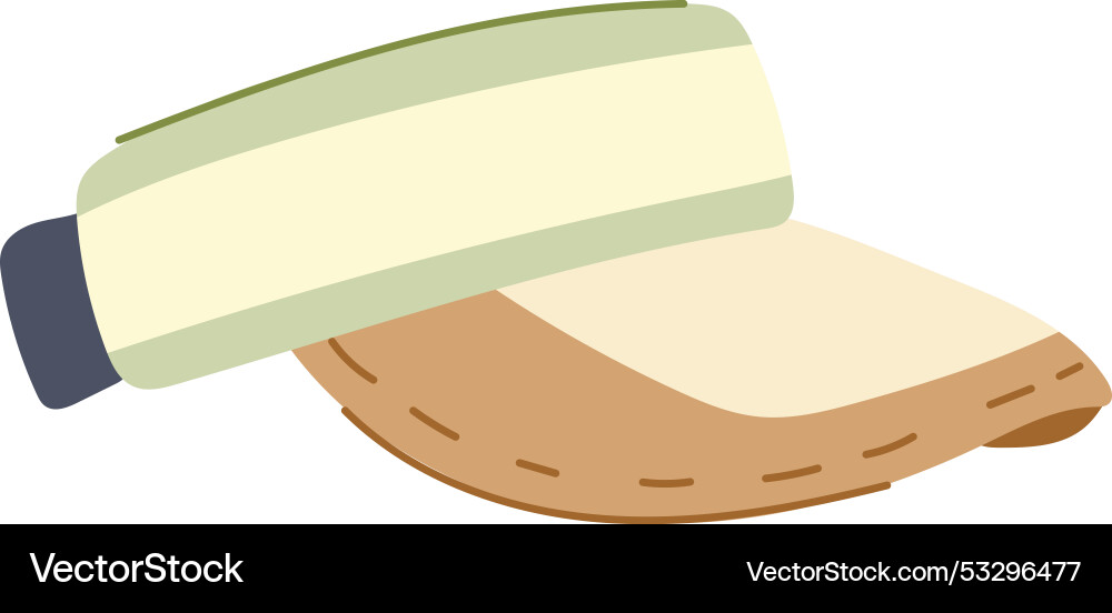 Outdoor visor cap cartoon Royalty Free Vector Image