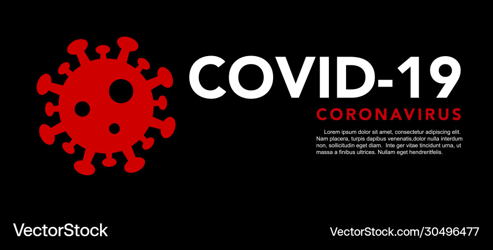 Sign caution coronavirus stop banner Royalty Free Vector