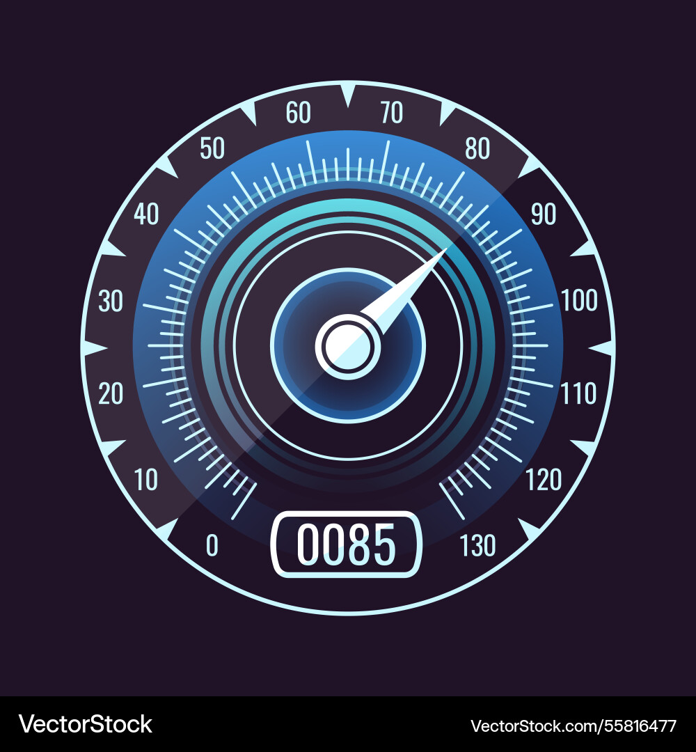 Speedometer high speed indication tracker Vector Image