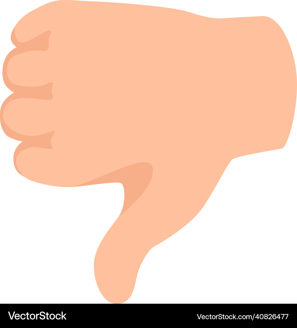 Symbol dislike and disagree isolated on white Vector Image