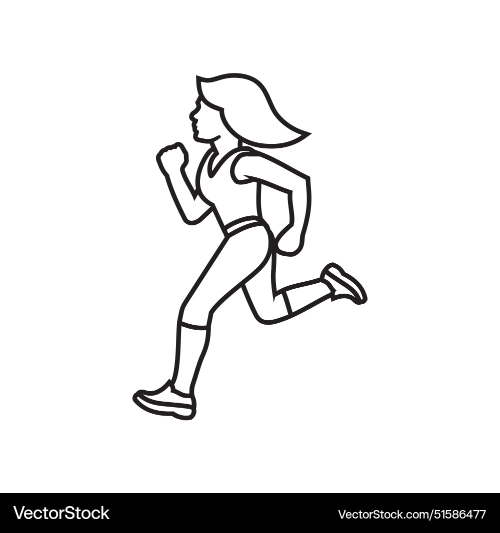 Woman character running icon design Royalty Free Vector