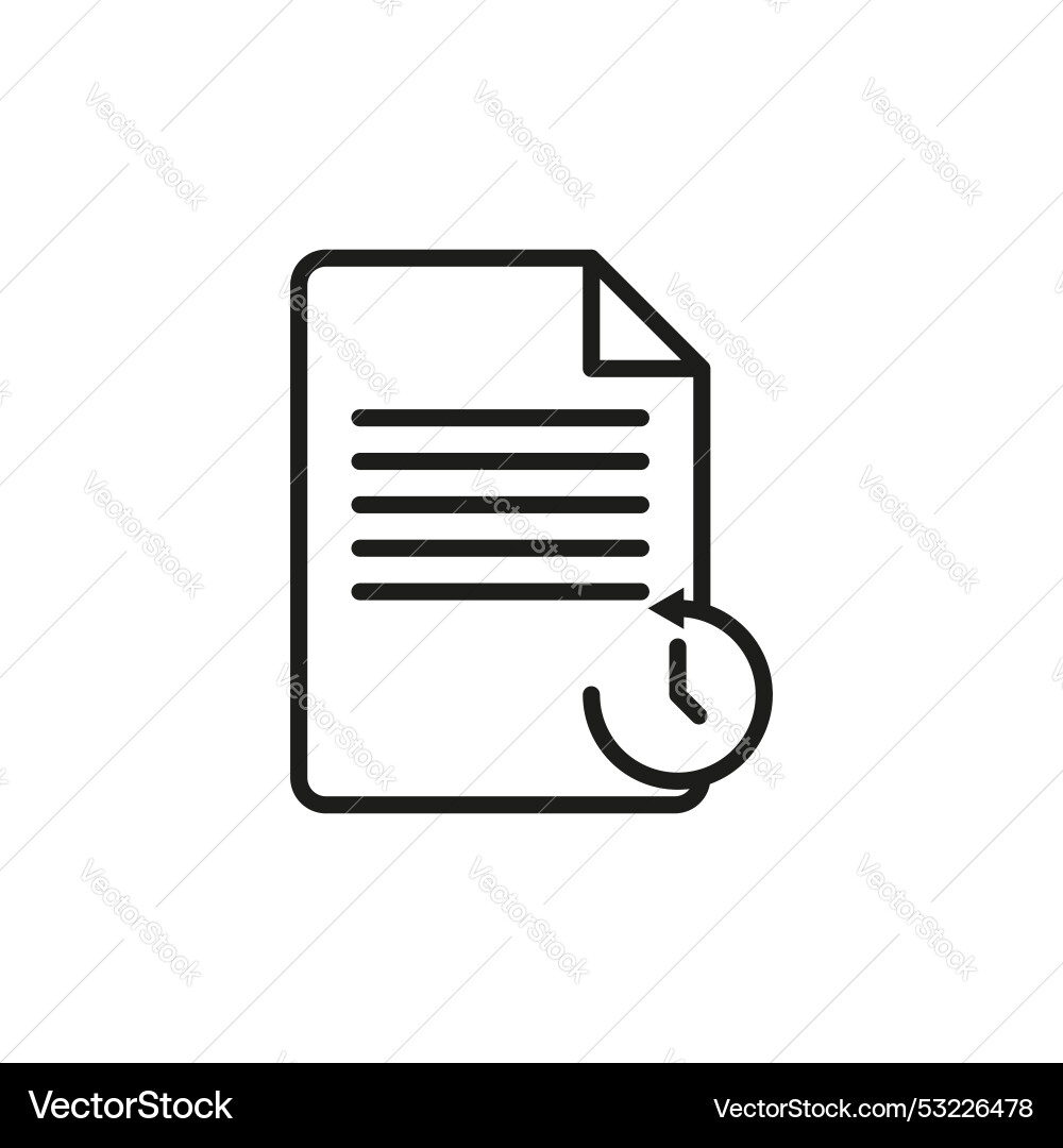 Account history icon set clock countdown logo Vector Image