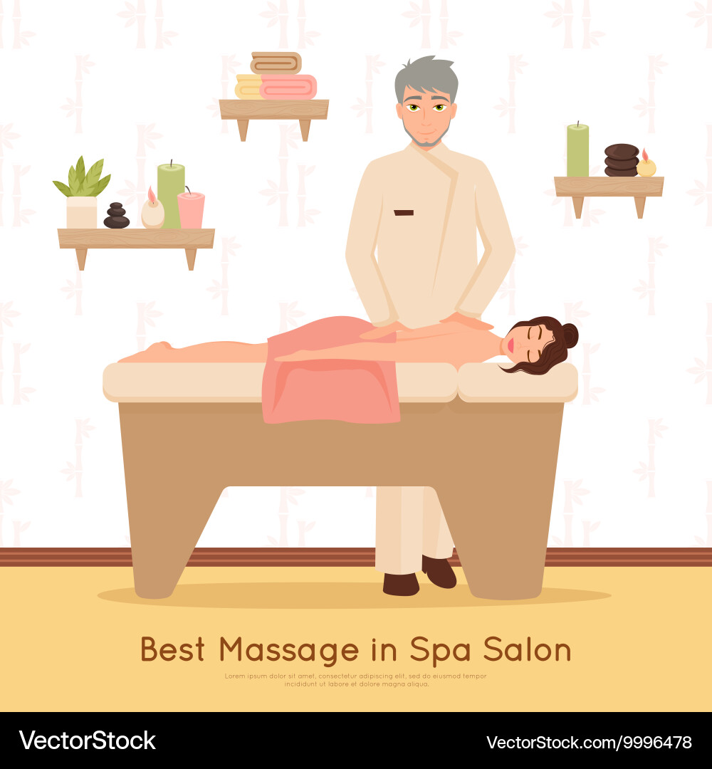 Beauty salon spa people Royalty Free Vector Image
