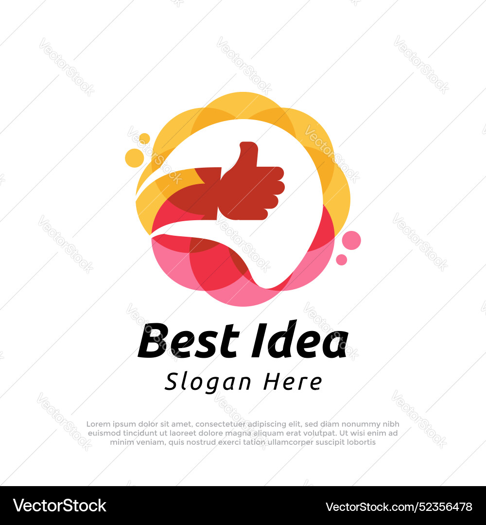 Best idea logo design template Royalty Free Vector Image
