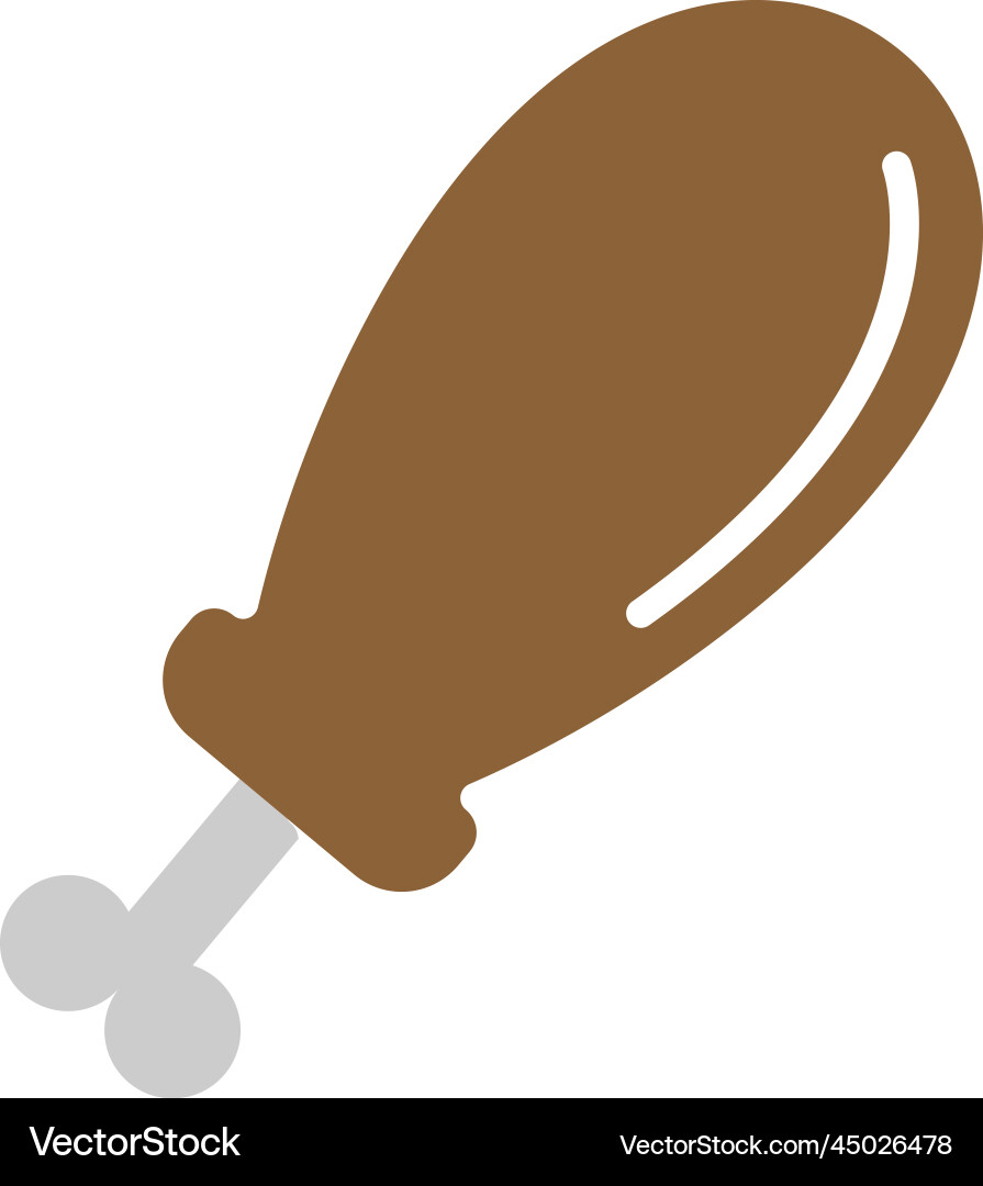 Chicken leg icon design clipart isolated Vector Image