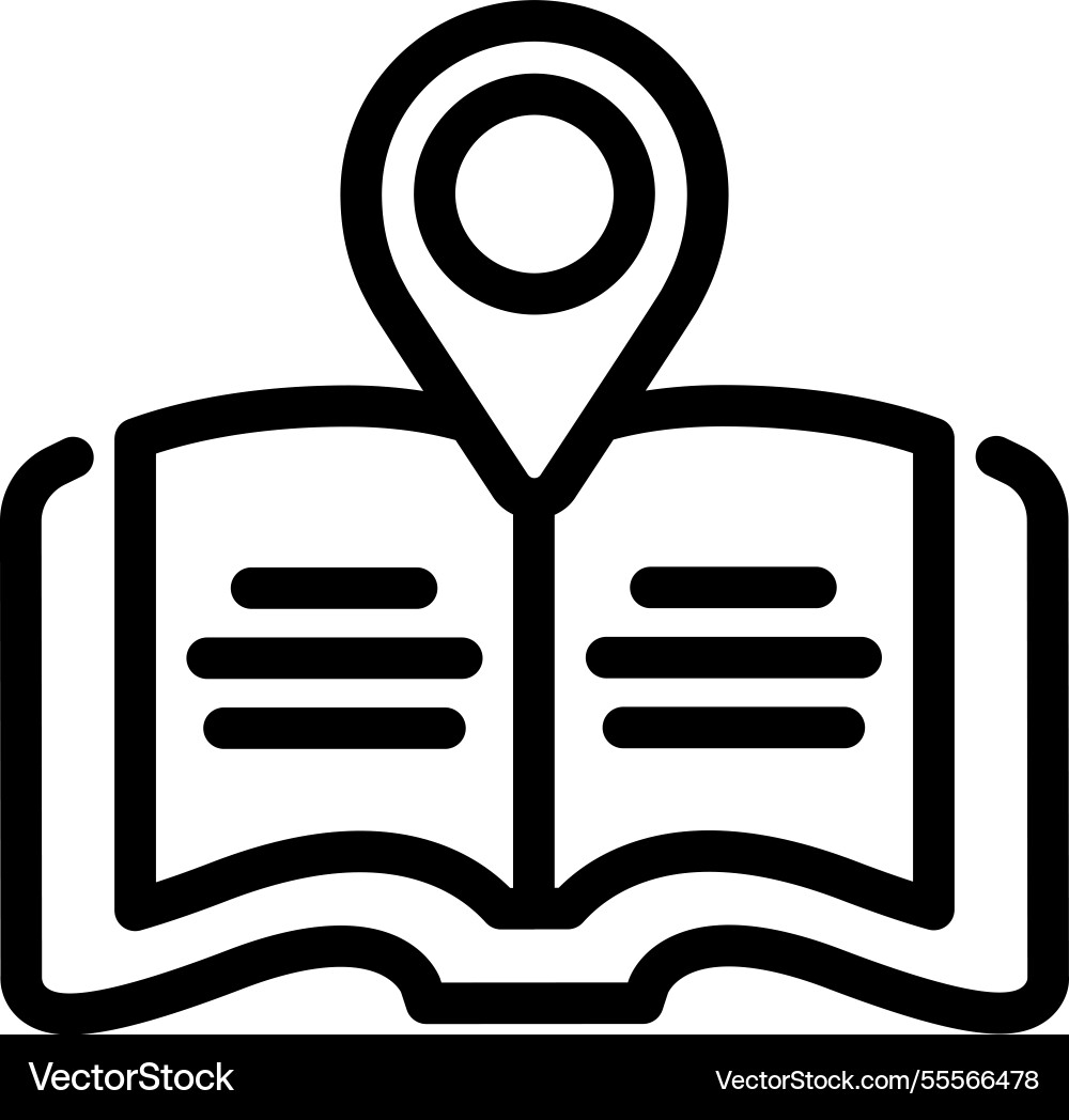 Library location icon Royalty Free Vector Image