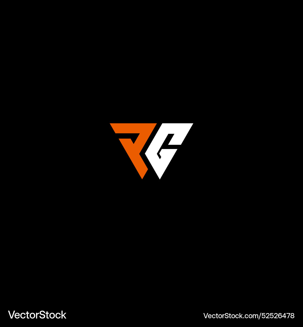 Pg logo inverted triangle with thick lines Vector Image