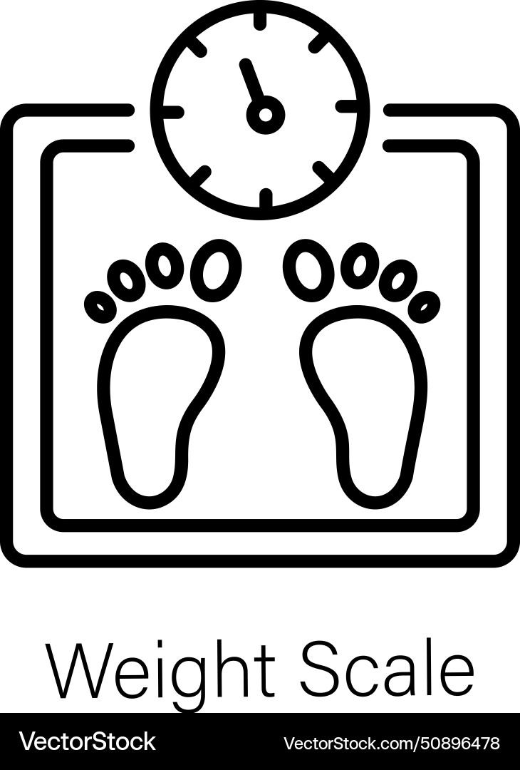 Weigh scale Royalty Free Vector Image - VectorStock