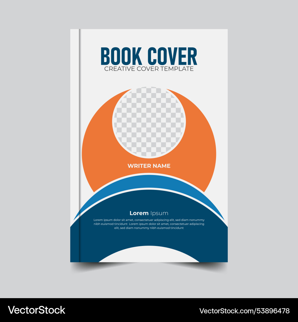 With writer image professional book cover design Vector Image