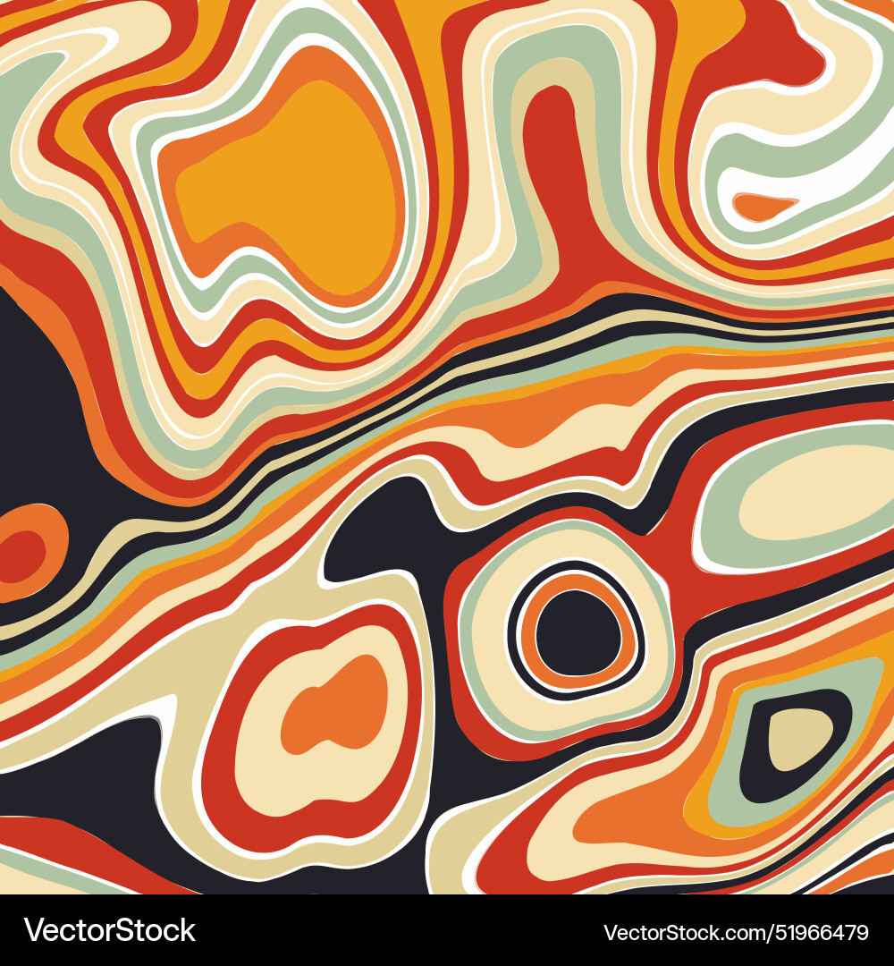 Abstract retro styled distorted lines design Vector Image