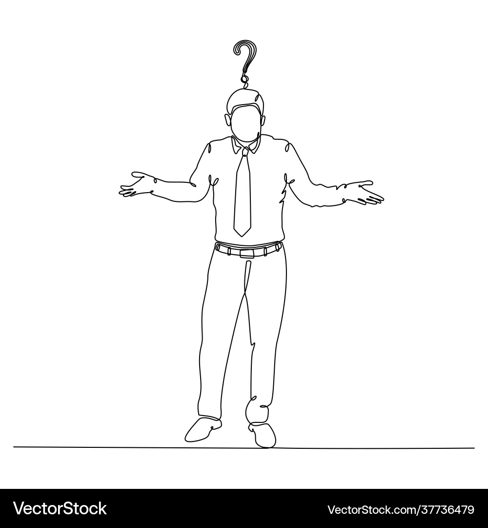 Businessman with question mark Royalty Free Vector Image