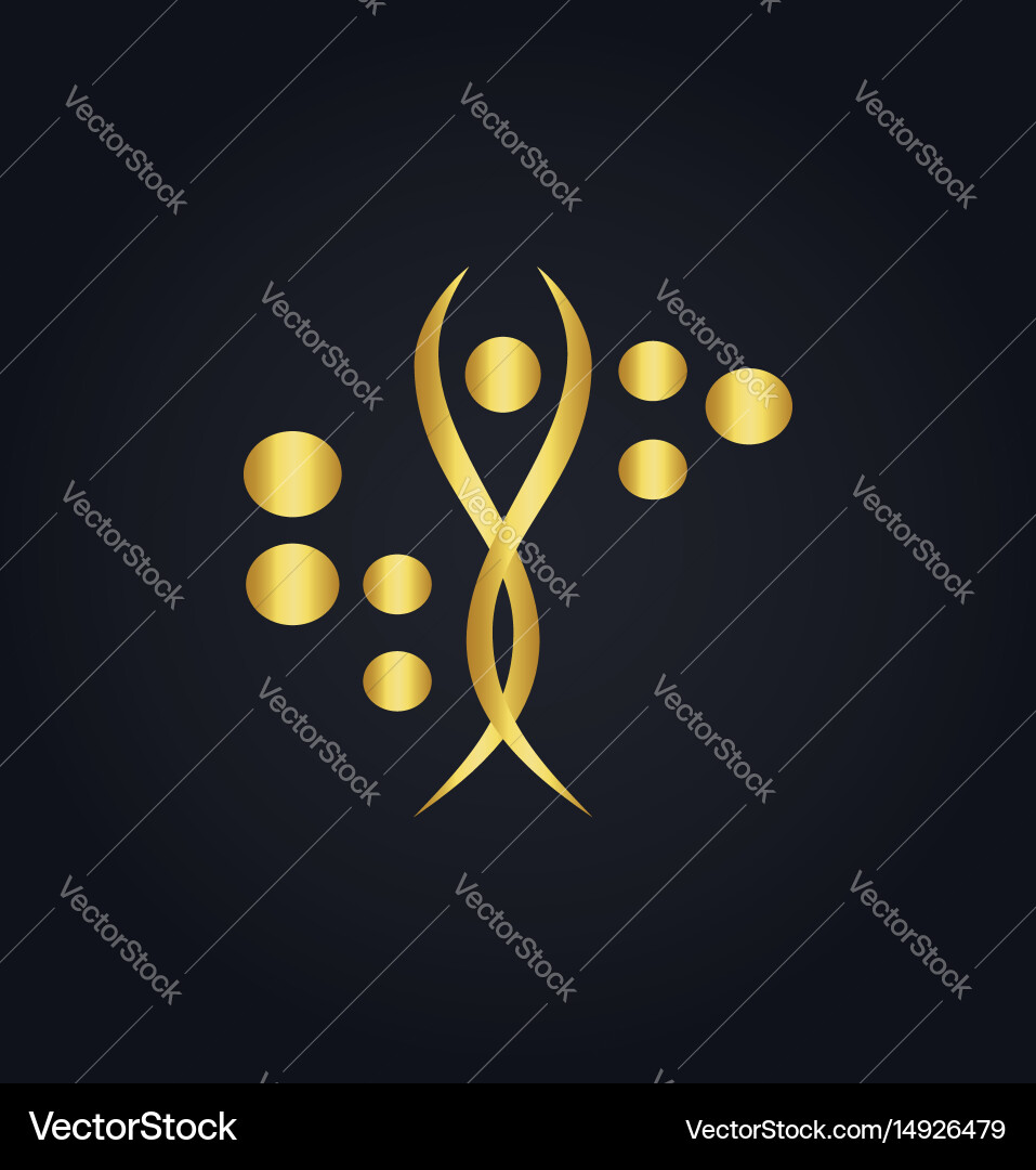 Golden Female Tech Silhouette Royalty Free Vector Image