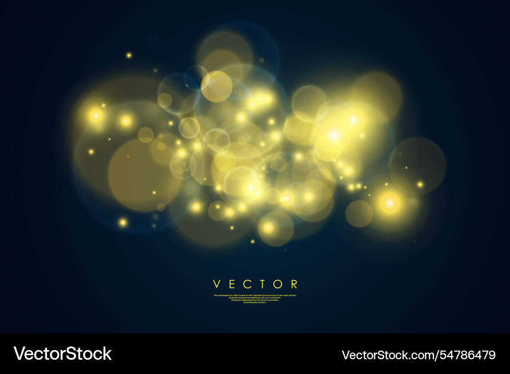 Golden glowing lights effects Royalty Free Vector Image