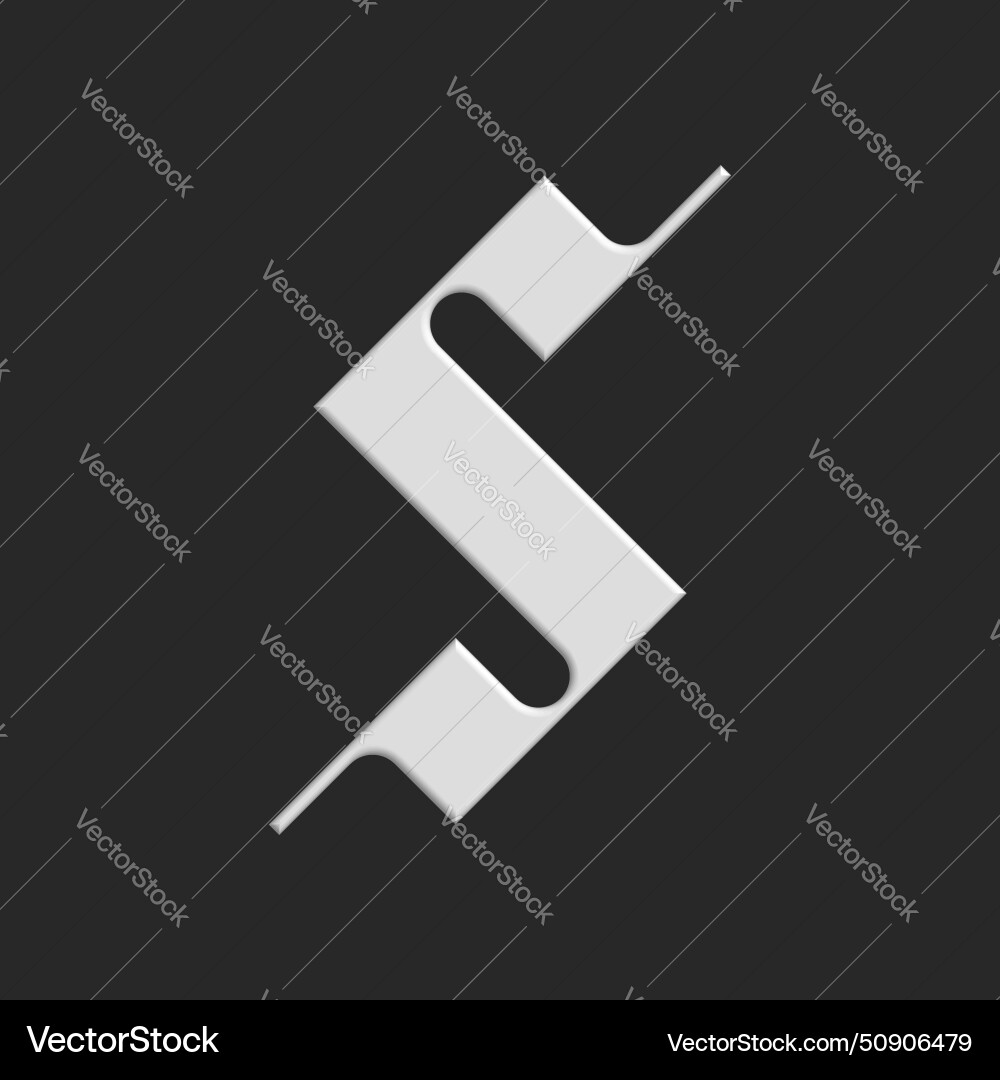 Gothic letter s serif logo creative initial Vector Image