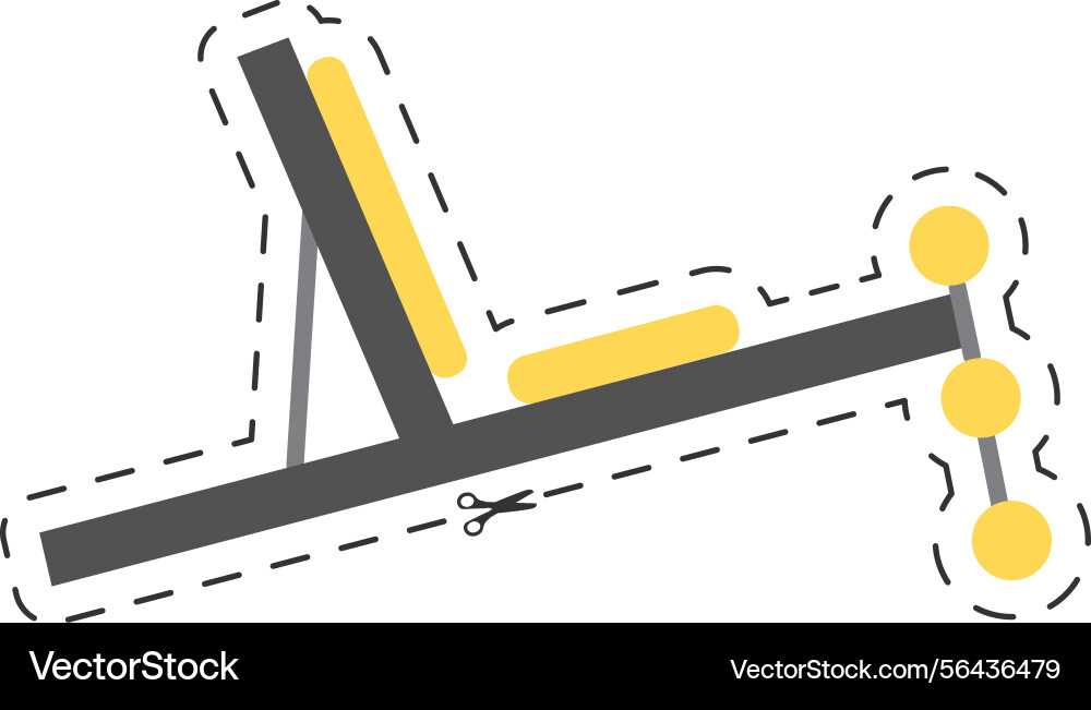 Leg press machine at gym Royalty Free Vector Image