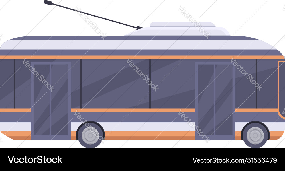 Modern trolleybus is waiting at a bus stop Vector Image