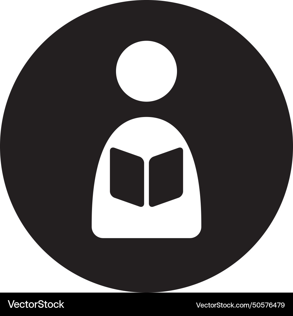 Reading book human icon Royalty Free Vector Image