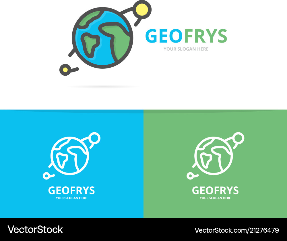 Simple planet logo design template symbol Vector Image