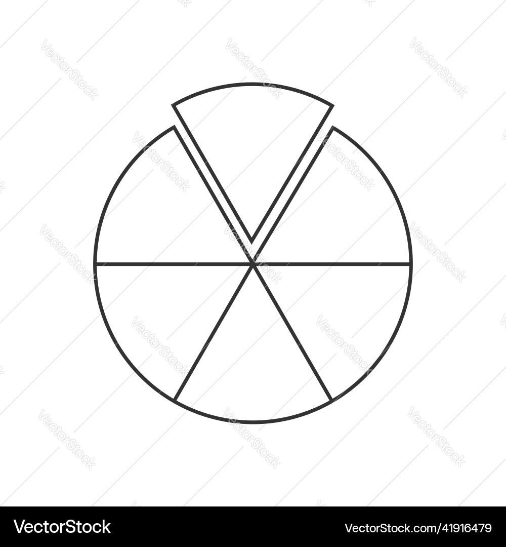 Six Sectioned Circle Royalty Free Vector Image