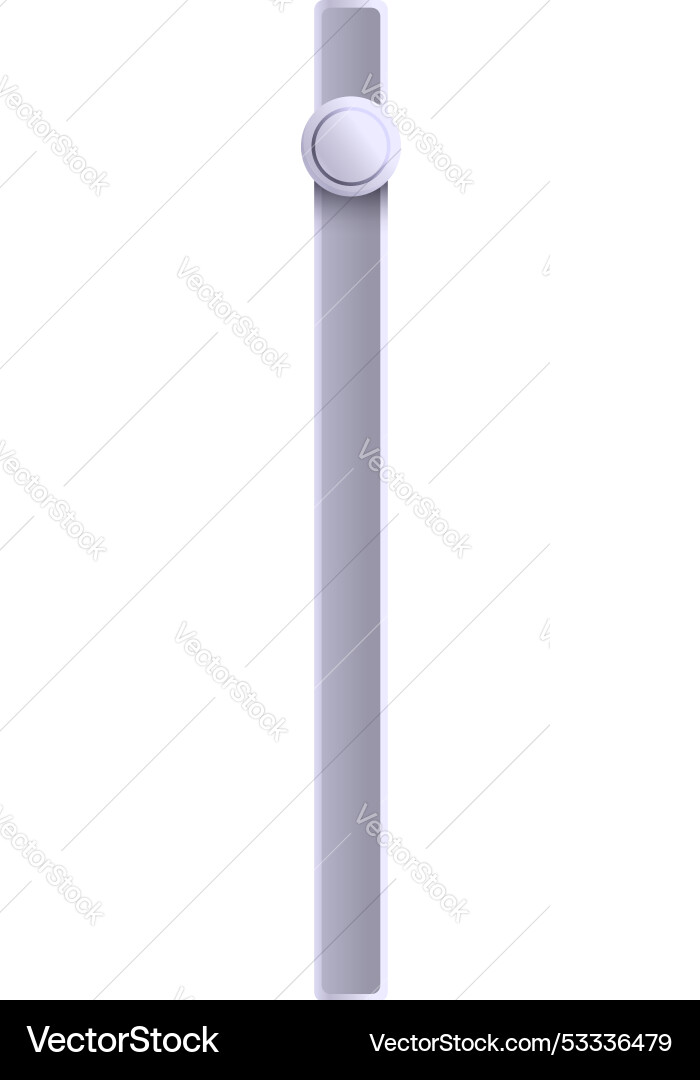 Vertical slider standing on white background Vector Image