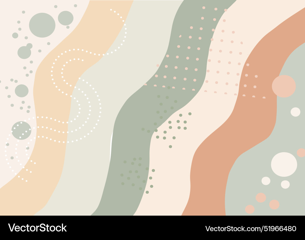 Abstract scandi style wall art design background Vector Image