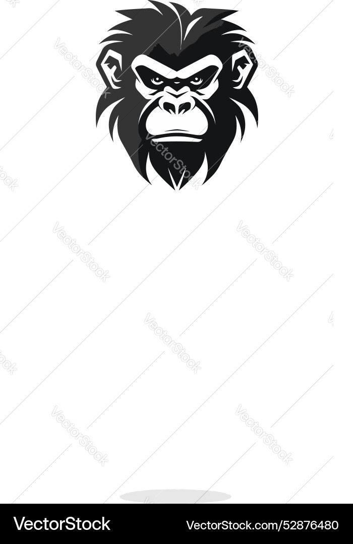 Baboon crowned emblem sovereign seal Royalty Free Vector