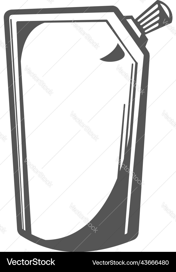 Doy-pack with corner batcher lid pouch bag icon Vector Image